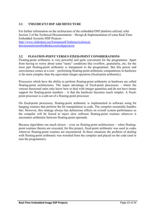 Technical Documentation_Embedded_Image_DSP_Projects | PDF