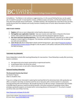 Careers in Education - Independent Schools | PDF