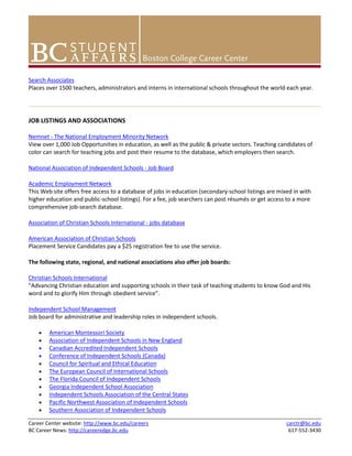 Careers in Education - Independent Schools | PDF