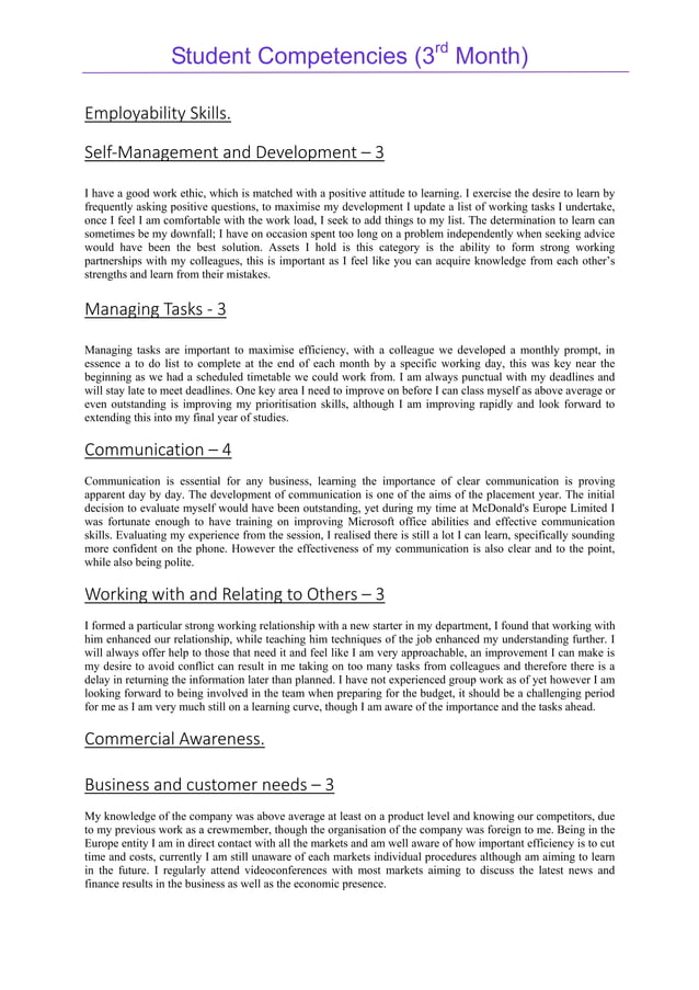 Portfolio of Evidence & Reflective Report | PDF | Business ...