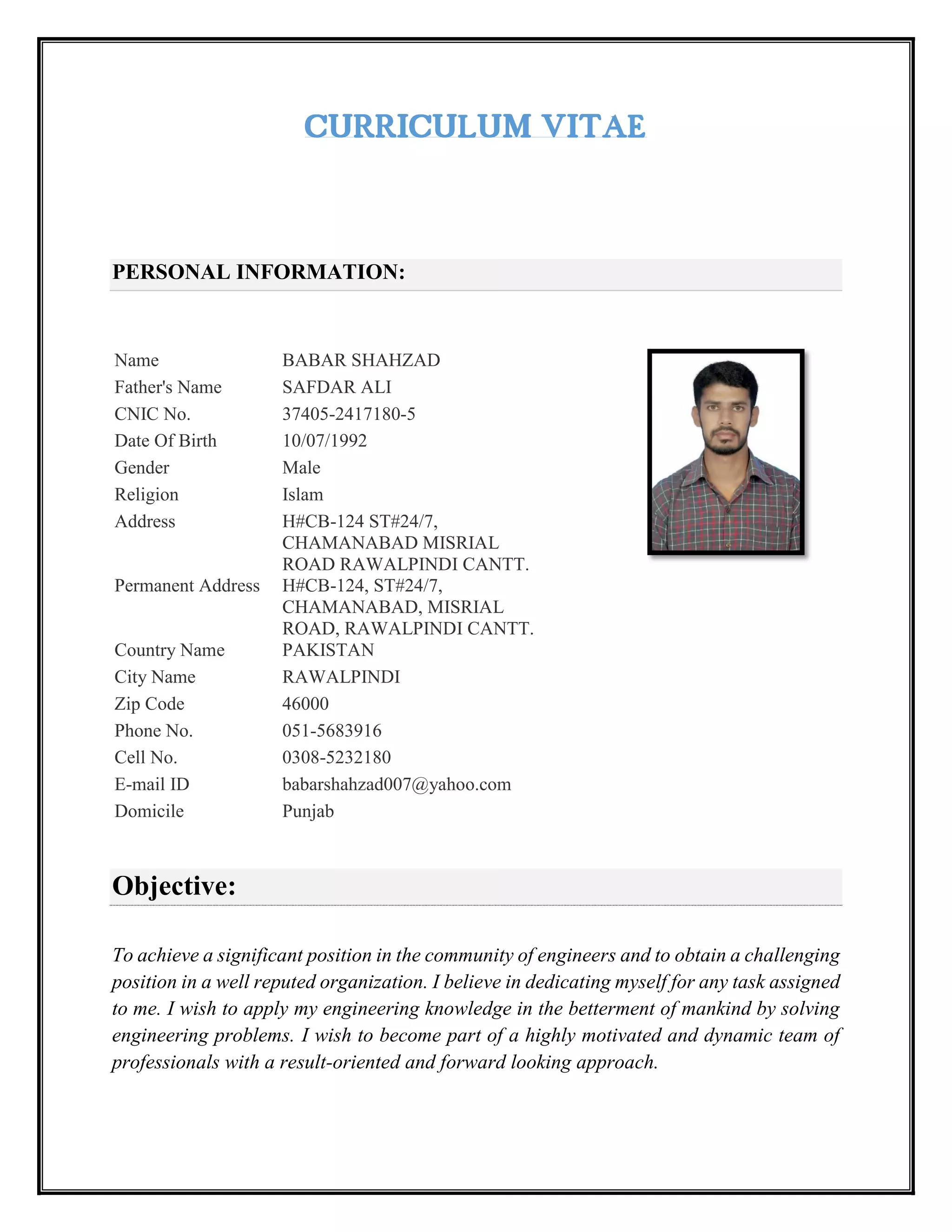 CURRICULUM VITAE | PDF