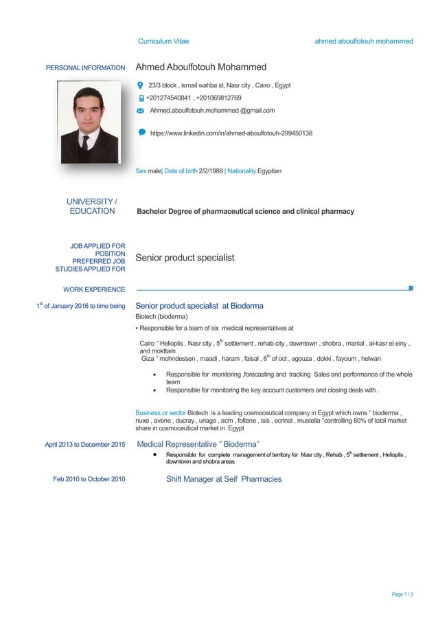 ahmed cv v | PDF