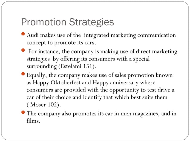Audi Company Marketing Strategy | PPT