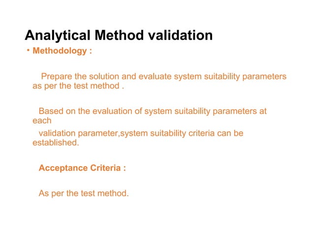 Assay-Method validation-PPT _slide | PPT | Chemistry | Science
