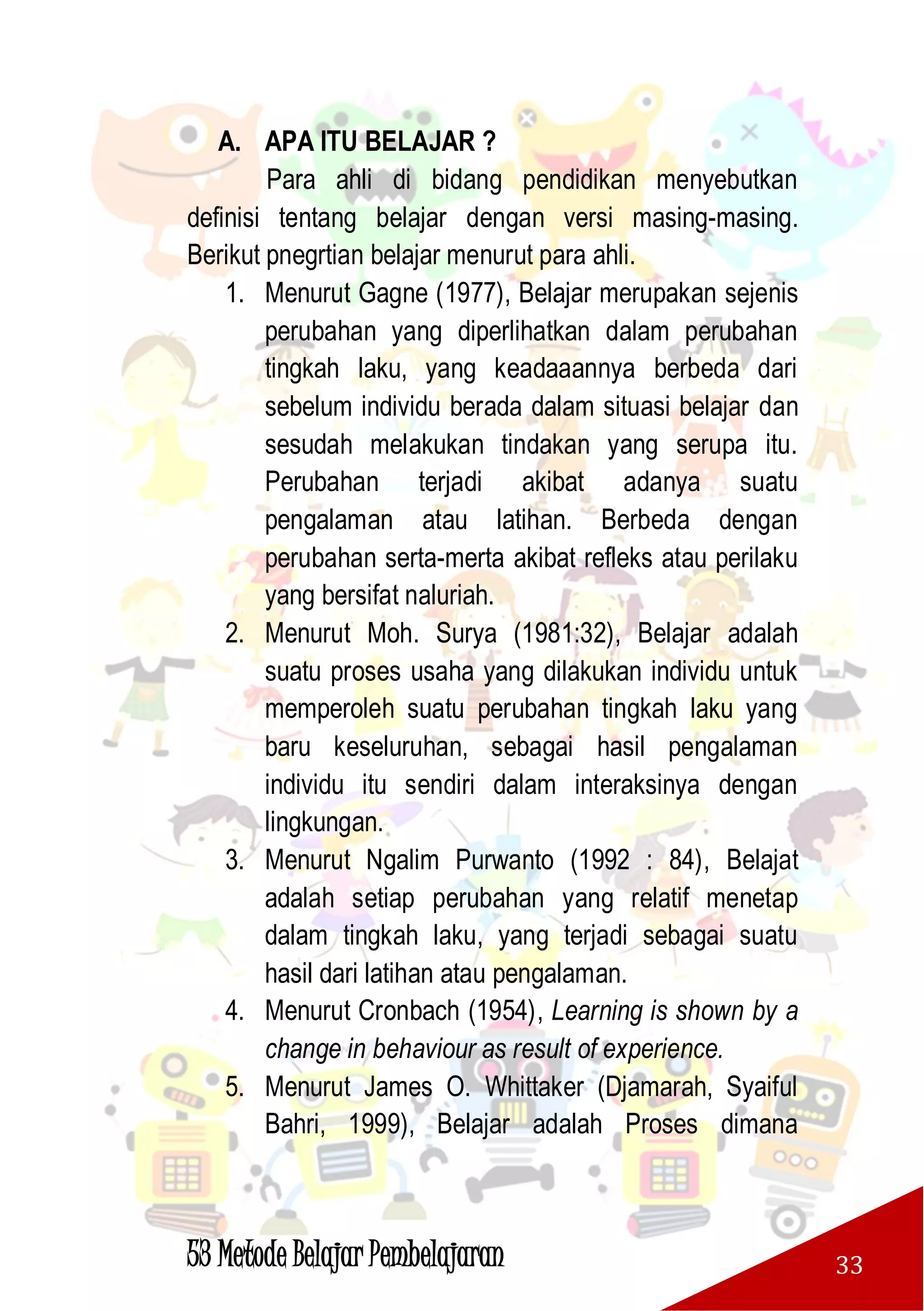 53 metode belajar dan pembelajaran beserta aplikasinya | PDF 53 metode belajar dan pembelajaran beserta aplikasinya | PDF