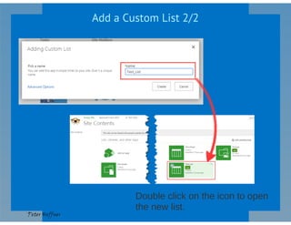 SharePoint Lesson #53: Custom Lists in SP2013 | PDF
