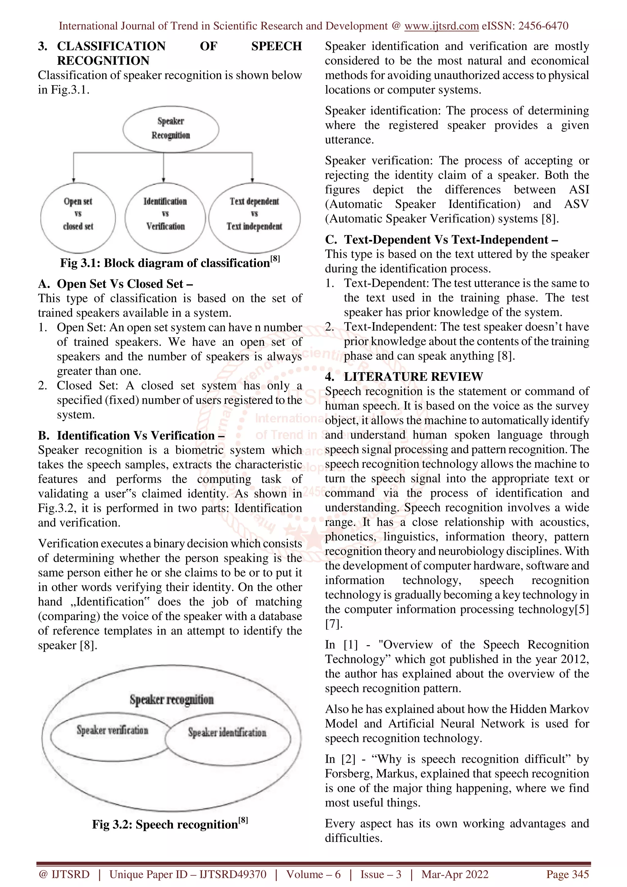 A Survey on Speech Recognition with Language Specification | PDF
