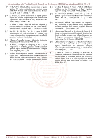 Study on the Investigation of the Effect of Additive Methanol on ...