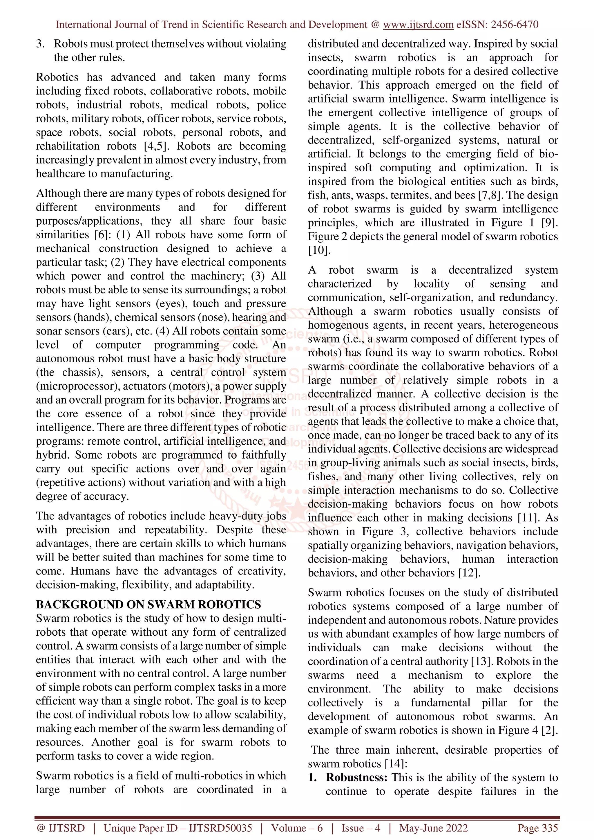 Swarm Robotics An Overview | PDF