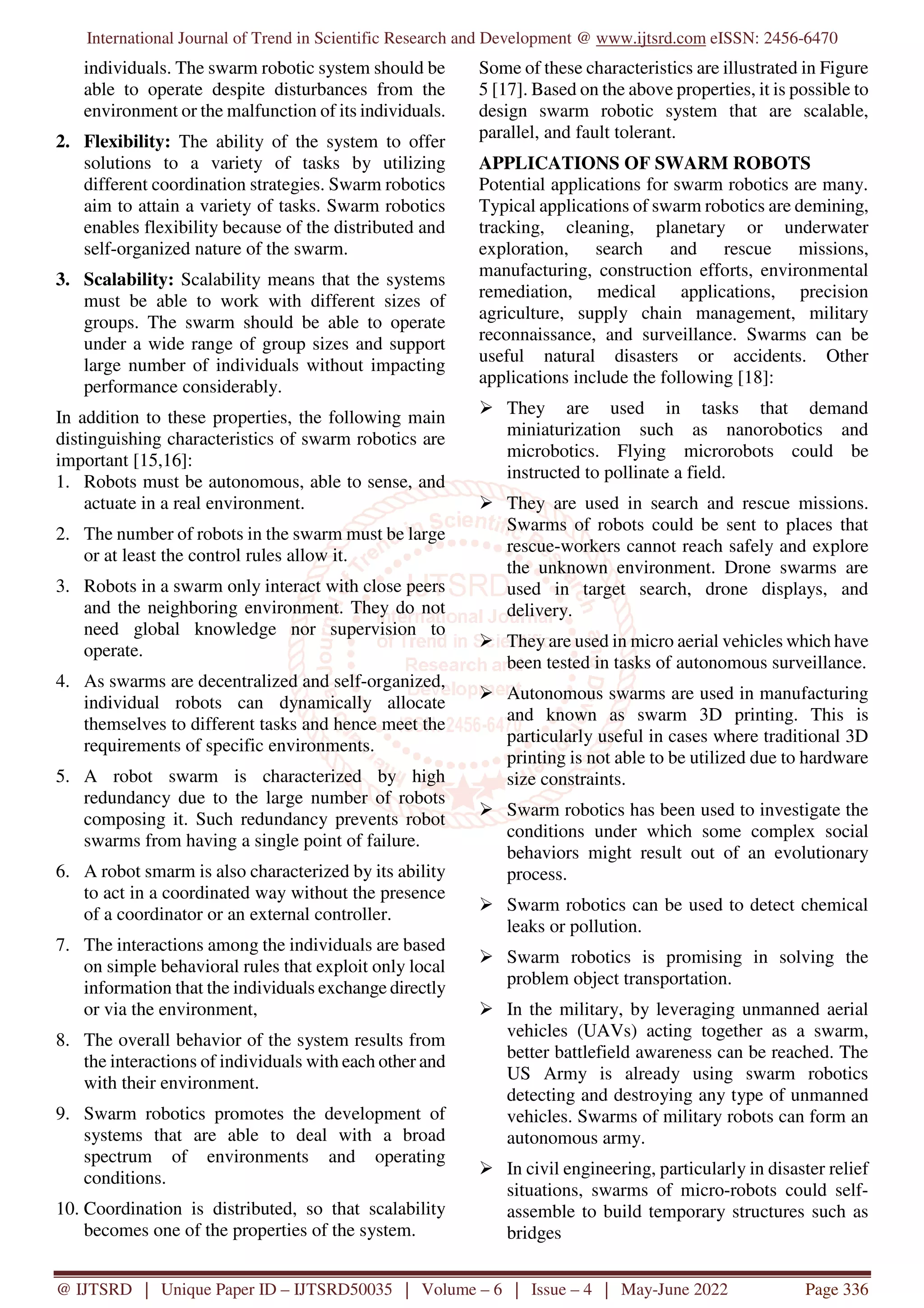 Swarm Robotics An Overview | PDF