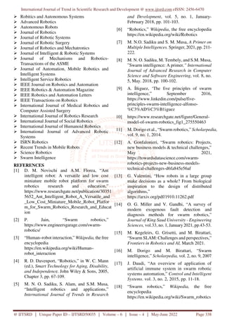 Swarm Robotics An Overview | PDF