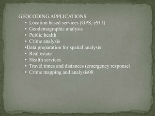 GEOcoding and Dynamic segmentation | PPT