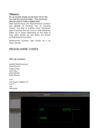 To designing counters using verilog code | PDF