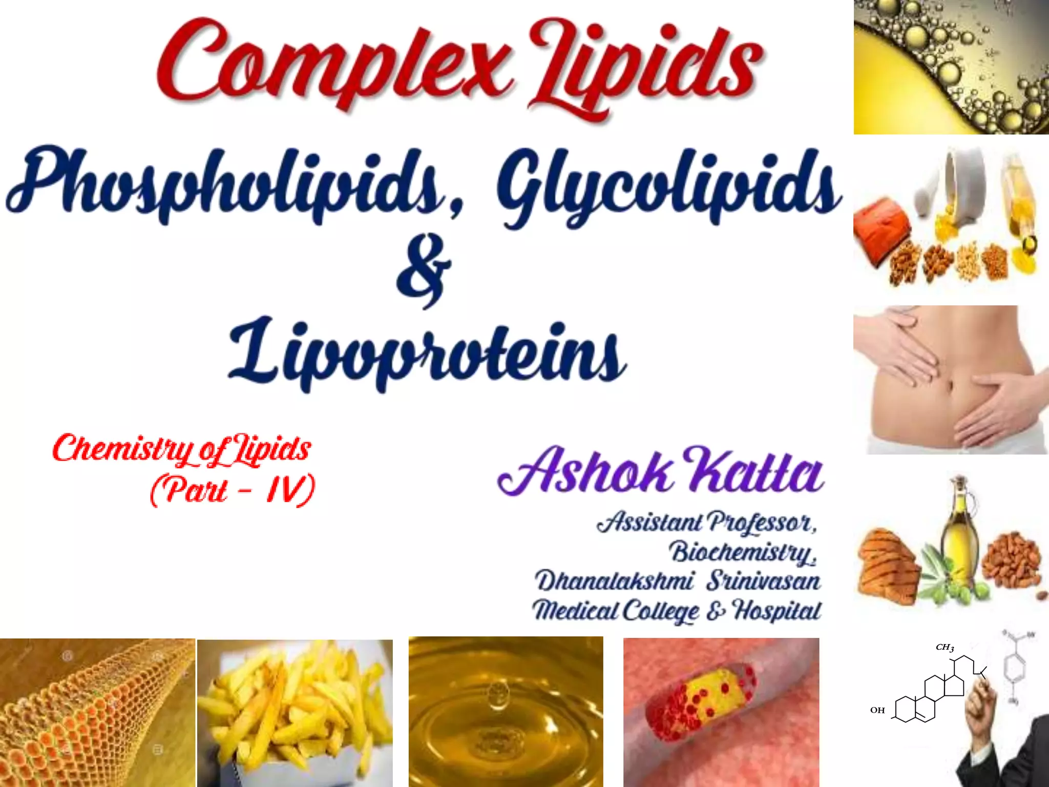 Complex Lipids (Phosholipids, Glycolipids and Lipoproteins) (Chemistry ...