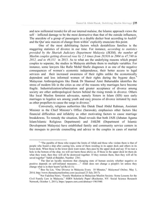 STABILIZING MUSLIM MARRIAGES: SOME REFLECTIONS ON ETHICAL MANAGEMENT OF ...