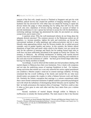 STABILIZING MUSLIM MARRIAGES: SOME REFLECTIONS ON ETHICAL MANAGEMENT OF ...