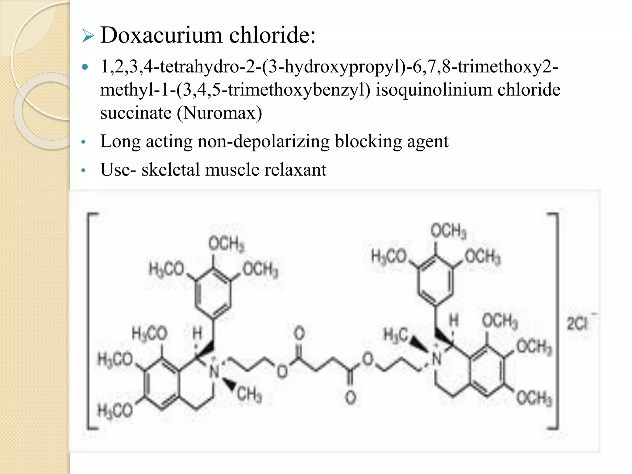 NEUROMUSCULAR BLOCKING DRUGS [CURARE ALKALOIDS] | PPTX