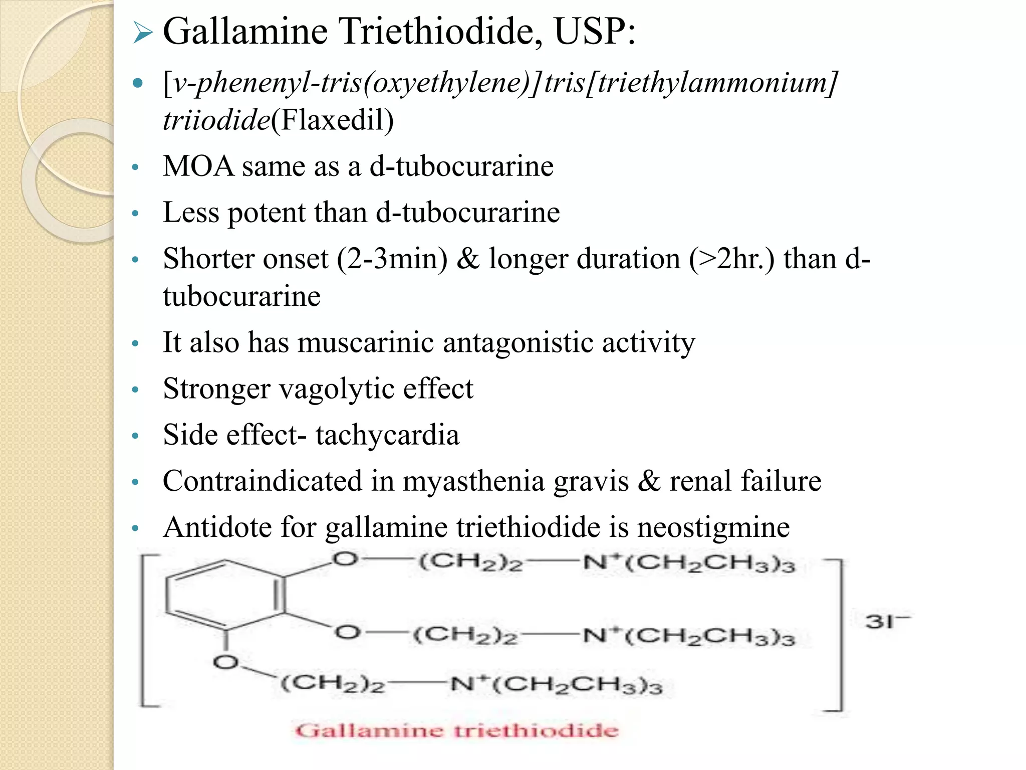 NEUROMUSCULAR BLOCKING DRUGS [CURARE ALKALOIDS] | PPTX