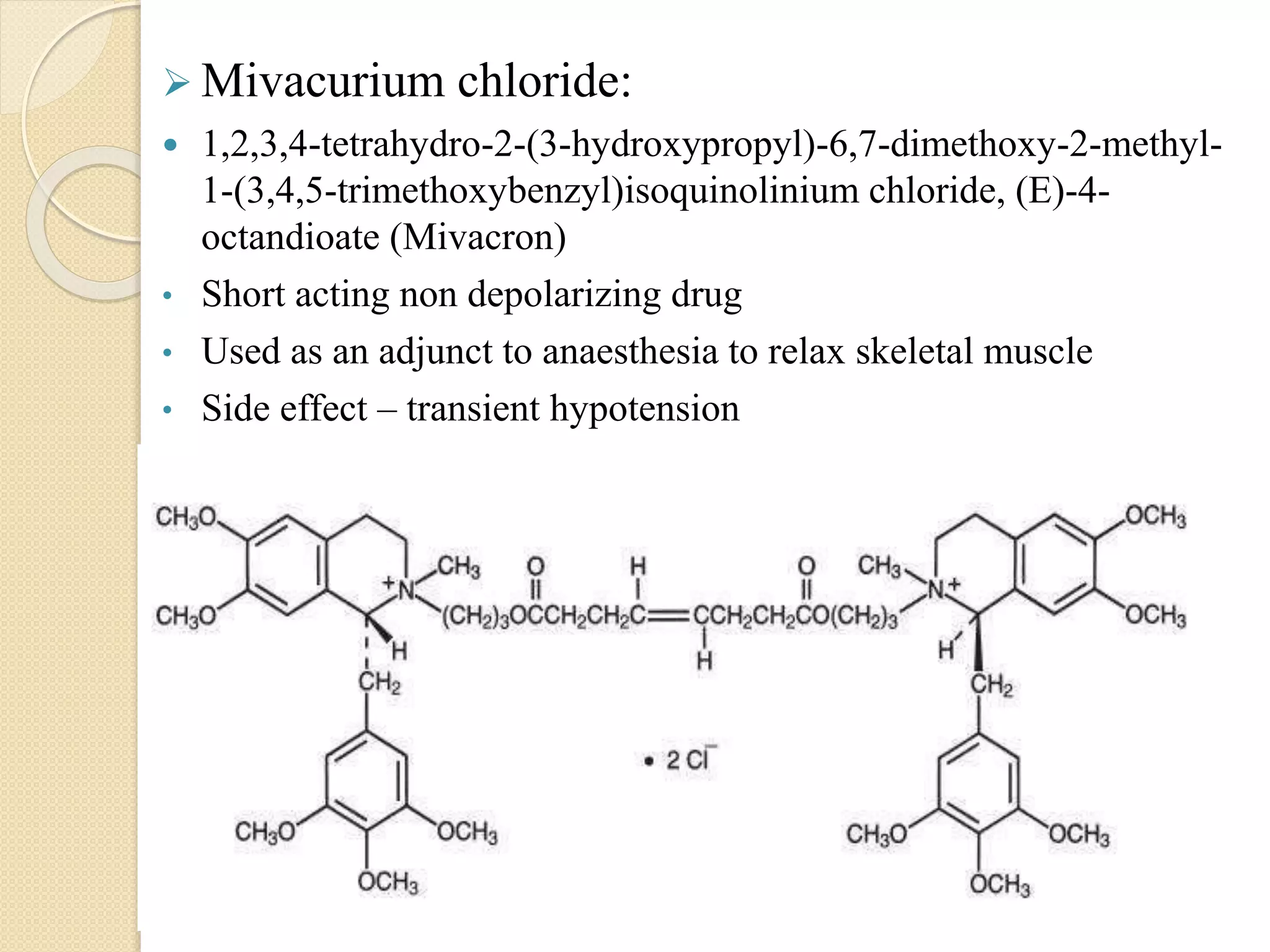 NEUROMUSCULAR BLOCKING DRUGS [CURARE ALKALOIDS] | PPTX
