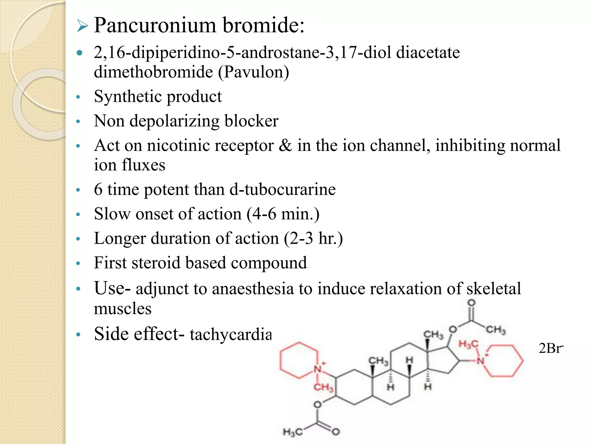 NEUROMUSCULAR BLOCKING DRUGS [CURARE ALKALOIDS] | PPTX