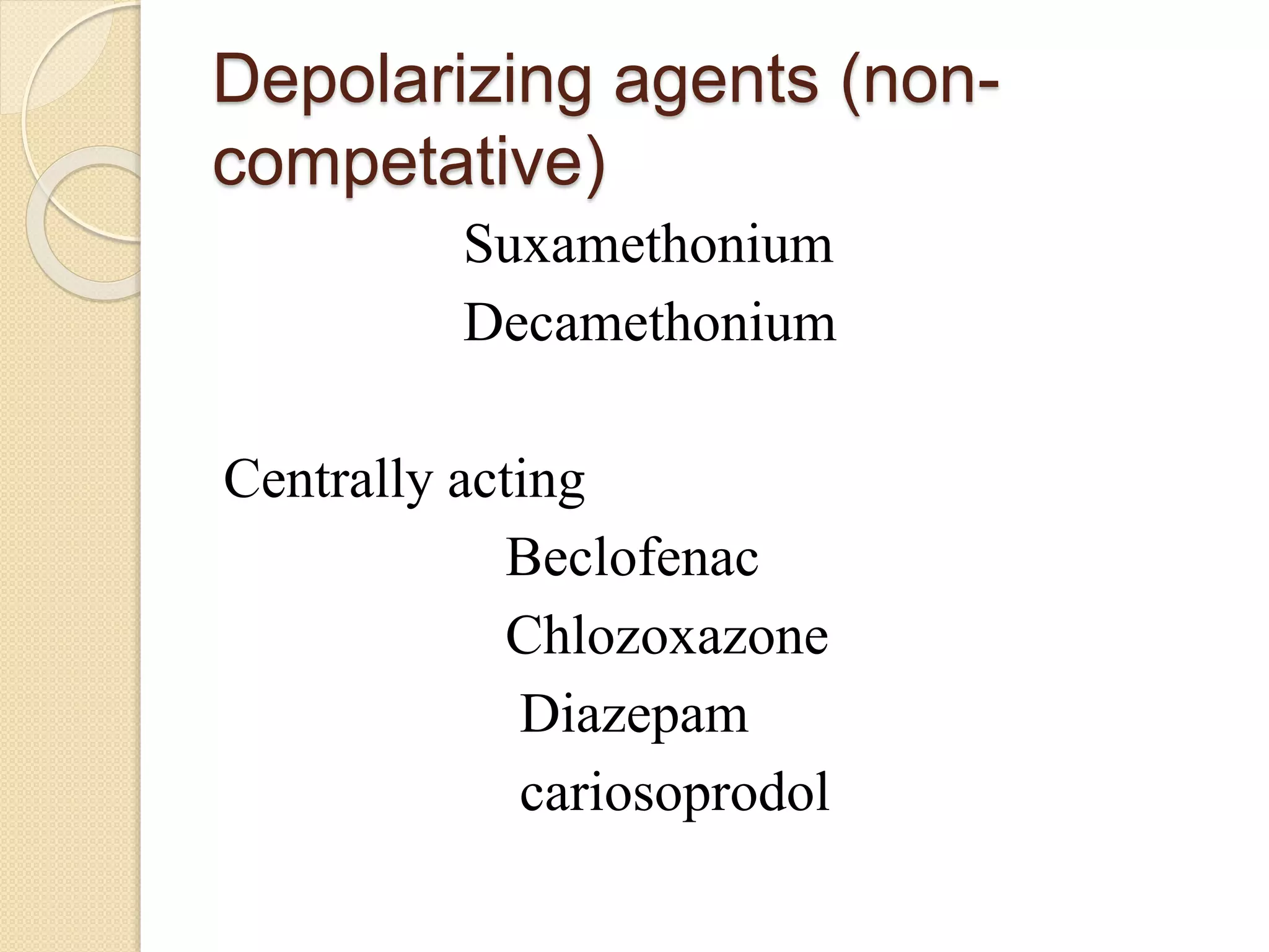NEUROMUSCULAR BLOCKING DRUGS [CURARE ALKALOIDS] | PPTX