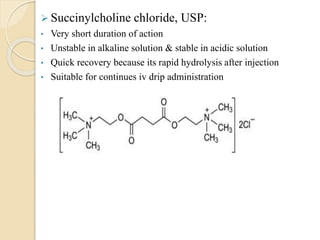 NEUROMUSCULAR BLOCKING DRUGS [CURARE ALKALOIDS] | PPTX