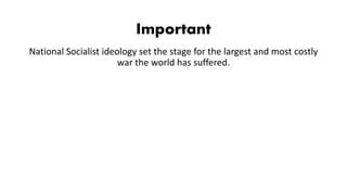 REVISION IGCSE CAMBRIDGE HISTORY: NATIONAL SOCIALISM | PPTX