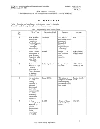Survey of accident detection systems | PDF