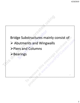 INTRODUCTION TO BRIDGE SUBSTRUCTURE DESIGN LECTURE NOTES | PDF