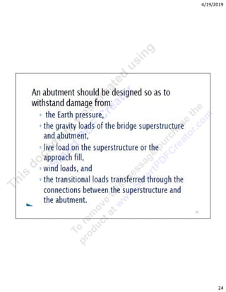INTRODUCTION TO BRIDGE SUBSTRUCTURE DESIGN LECTURE NOTES | PDF