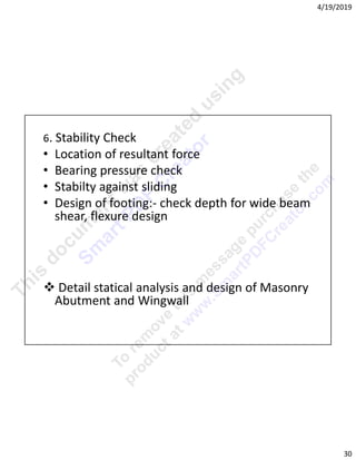 INTRODUCTION TO BRIDGE SUBSTRUCTURE DESIGN LECTURE NOTES | PDF