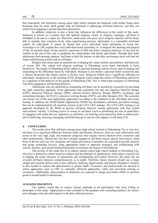 Deliberate self-harm by gender among adolescents: a comparative ...