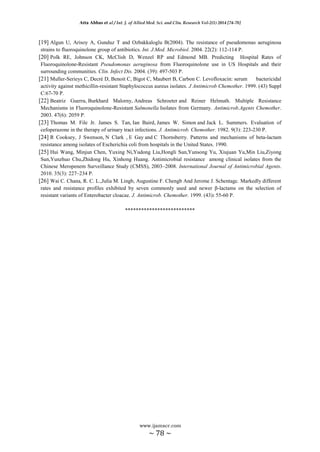 Comparision of in vitro antibacterial activity of cefoperazone and ...