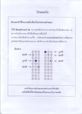 ตัวอย่างข้อสอบปี 2554 PAT ความถนัดทั่วไป | PDF