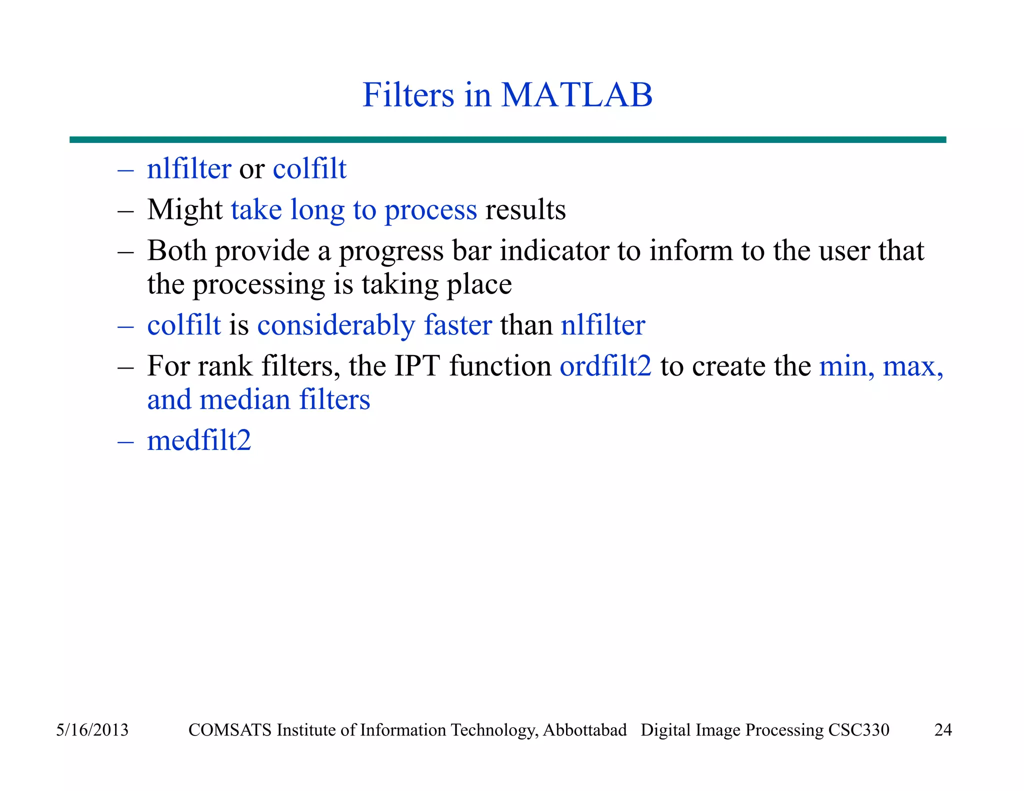 filters for noise in image processing | PDF