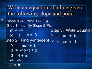 5.4 Slope Intercept Form | PPT | Physics | Science