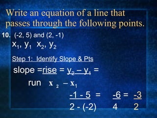 5.4 Slope Intercept Form | PPT | Physics | Science