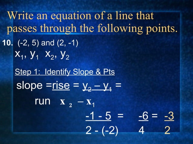 5.4 Slope Intercept Form | PPT