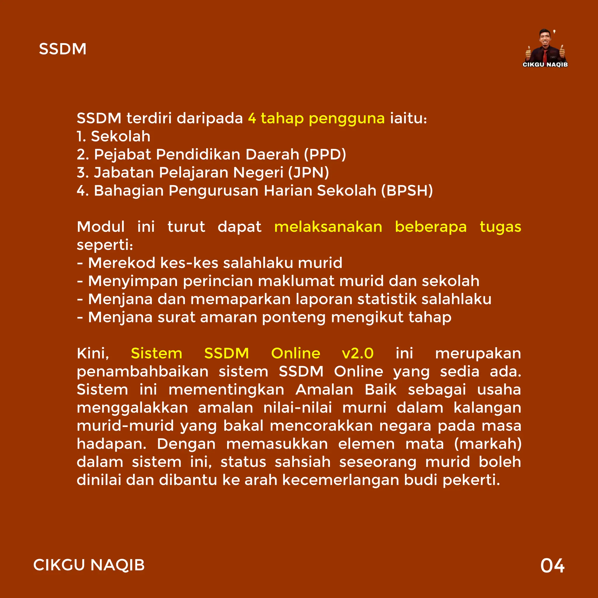 SSDM (Sistem Sahsiah Diri Murid) | PDF