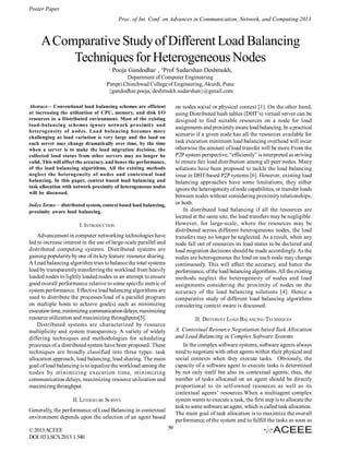 A Comparative Study of Different Load Balancing Techniques for Heterogeneous Nodes | PDF