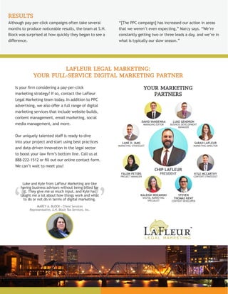 SH Block - Case Study - Lafleur Legal Marketing | PDF