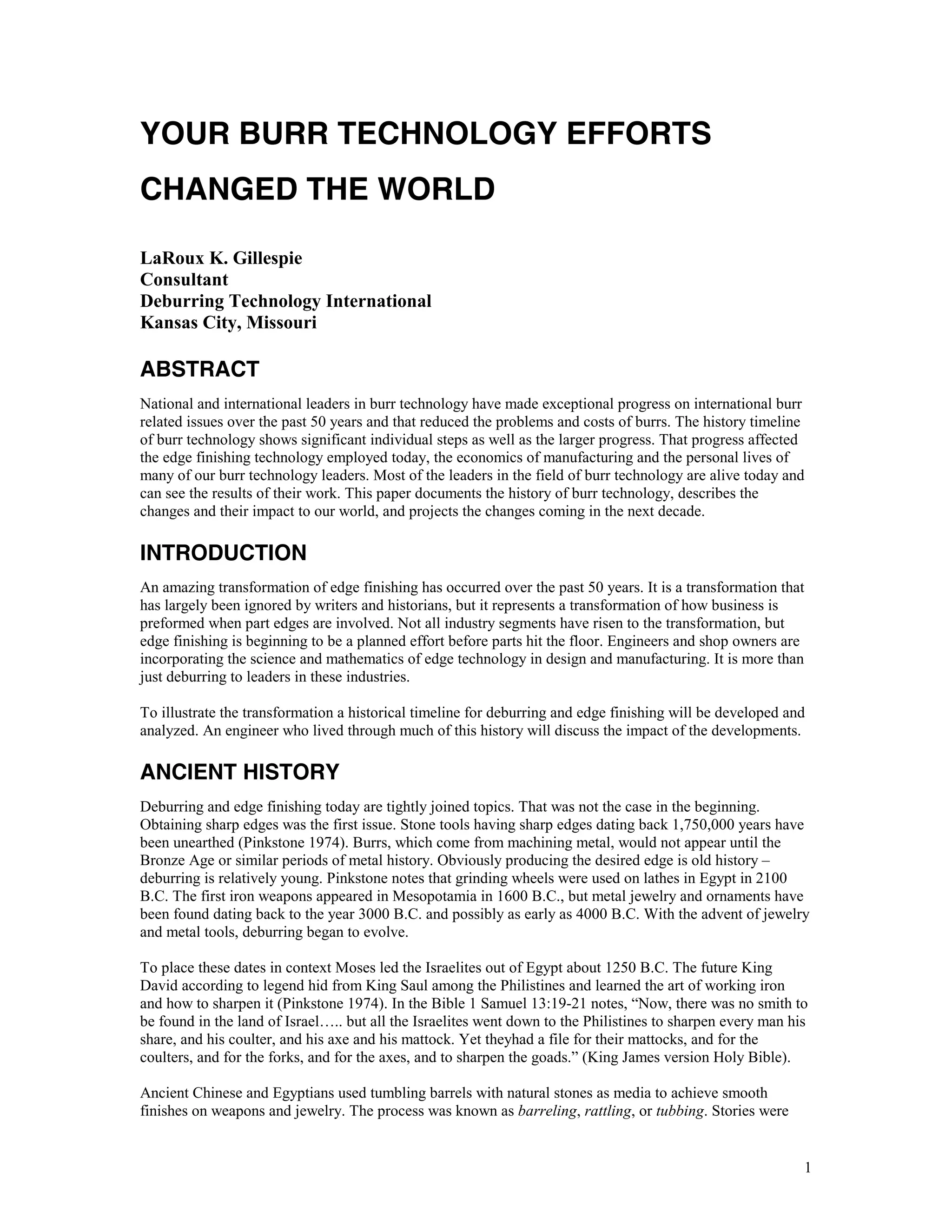 history-of-deburring | PDF