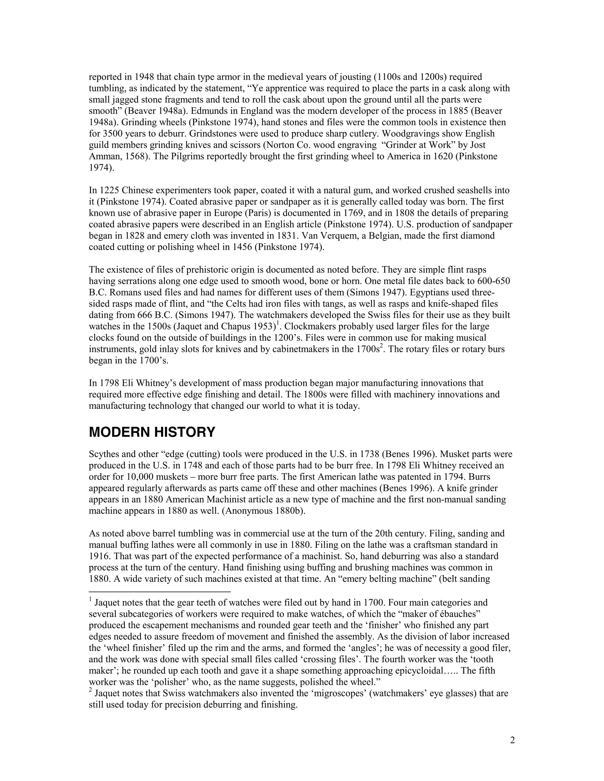 history-of-deburring | PDF