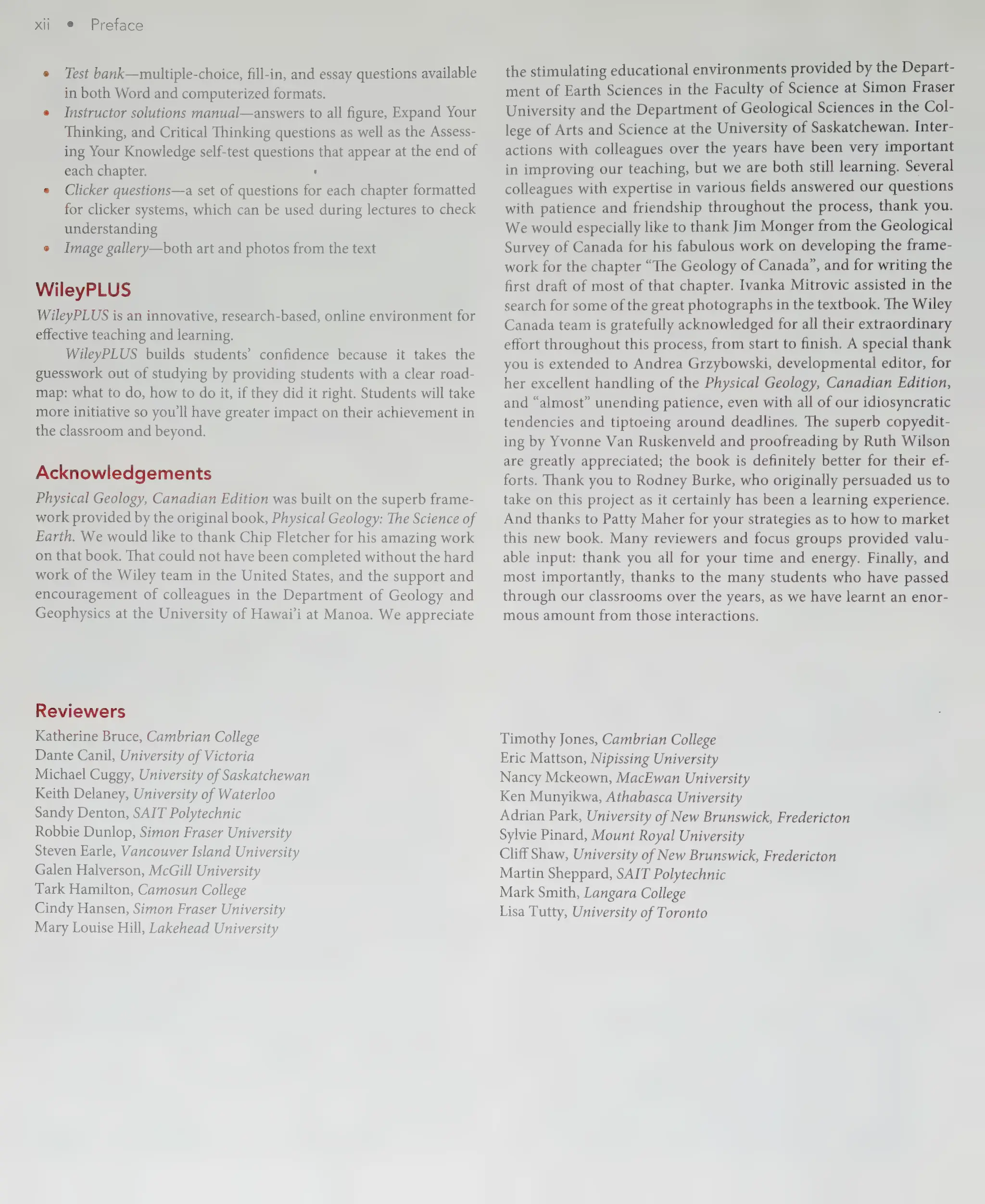 Introduction to Physical Geology 1st Canadian Edition Charles Fletcher ...