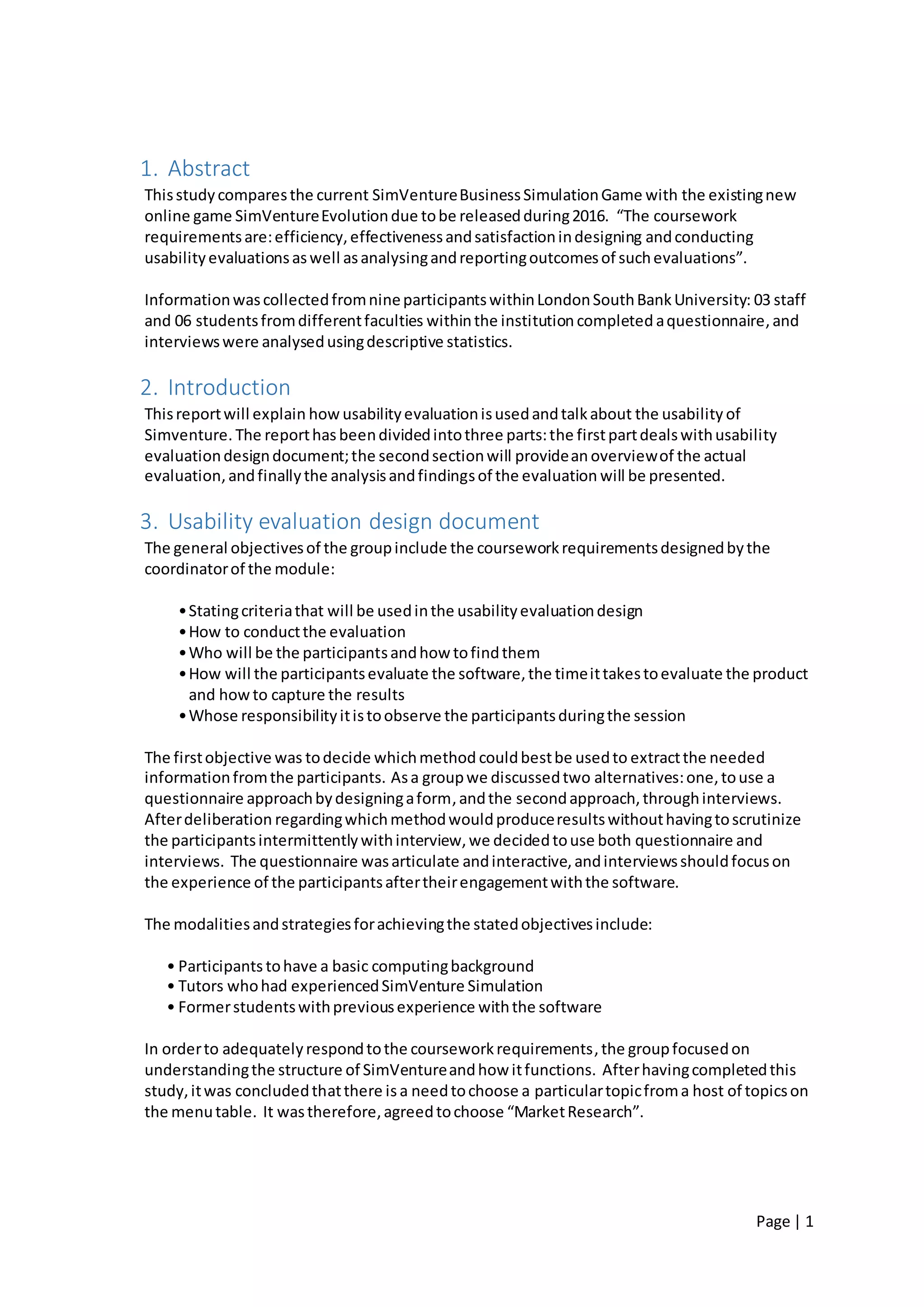 UCD Usability Evaluation Report | DOCX