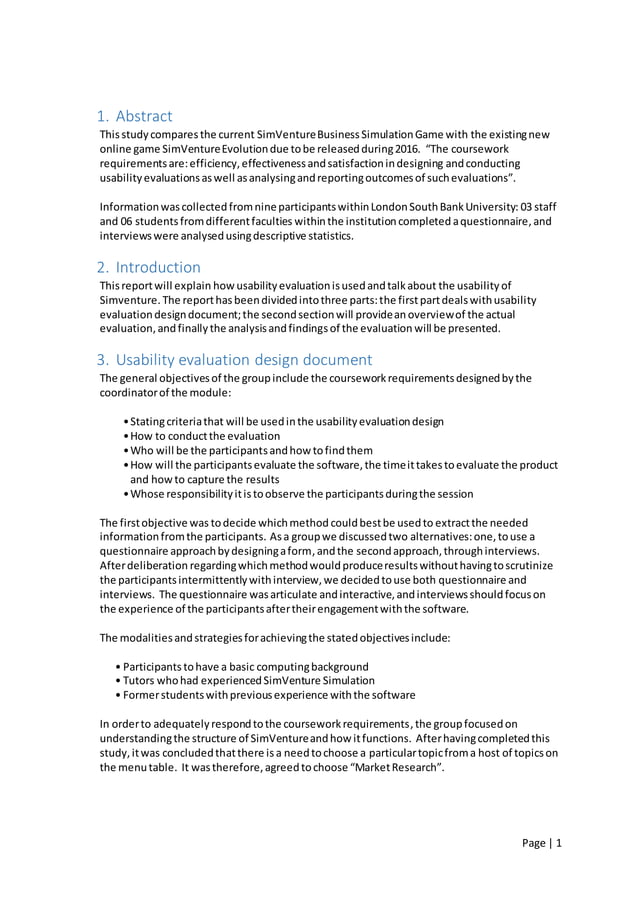 UCD Usability Evaluation Report | DOCX | Computer Software and Applications | Computing