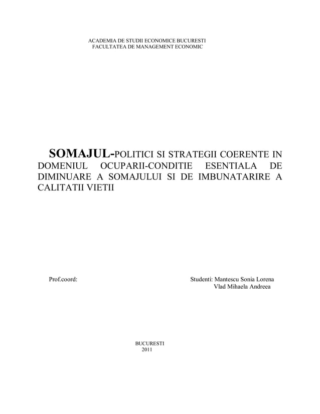 54077367 somajul-proiect | PDF