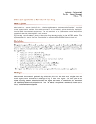 Market research - portfolio | PDF