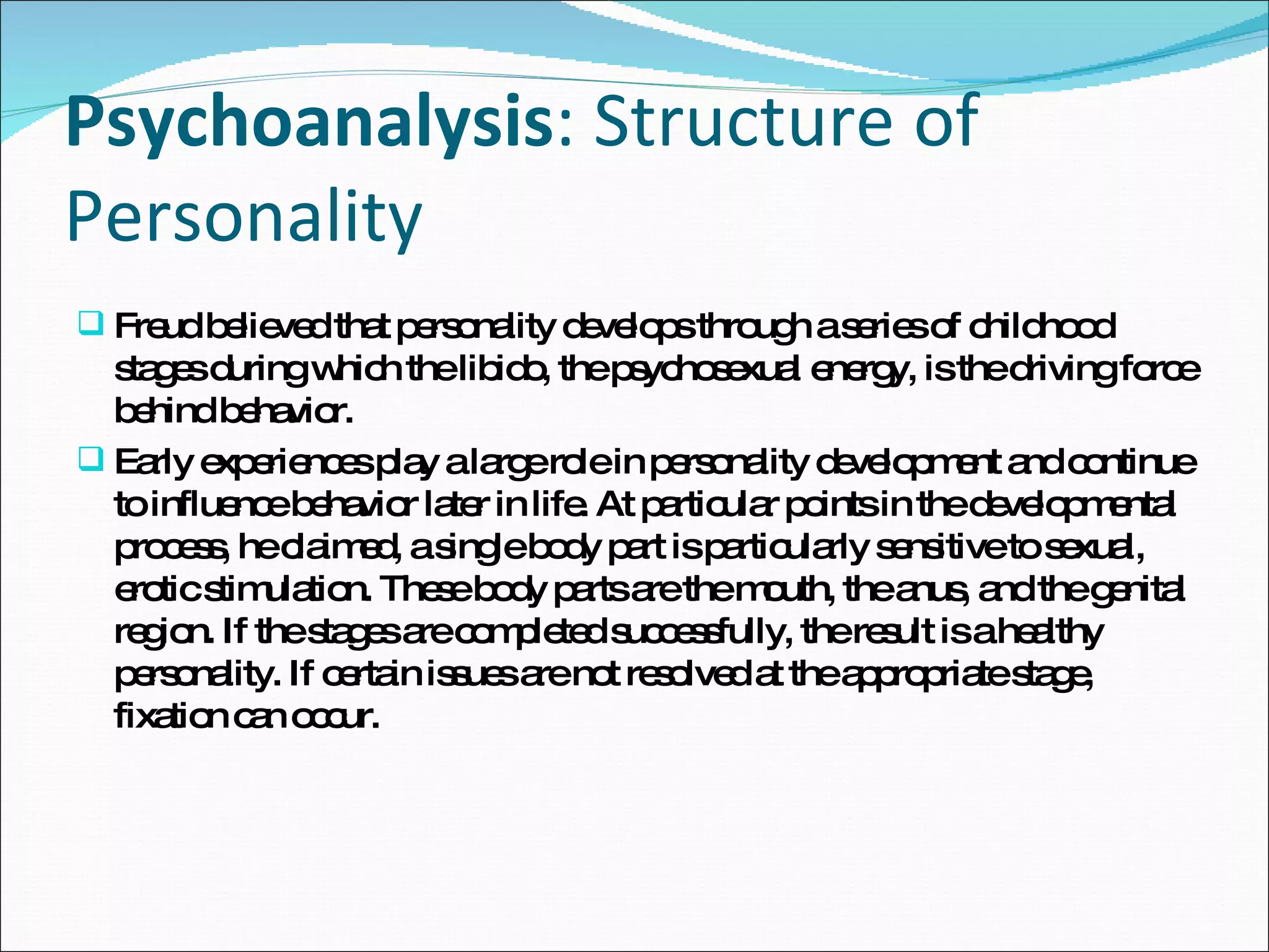 psychoanalytic theory | PPT