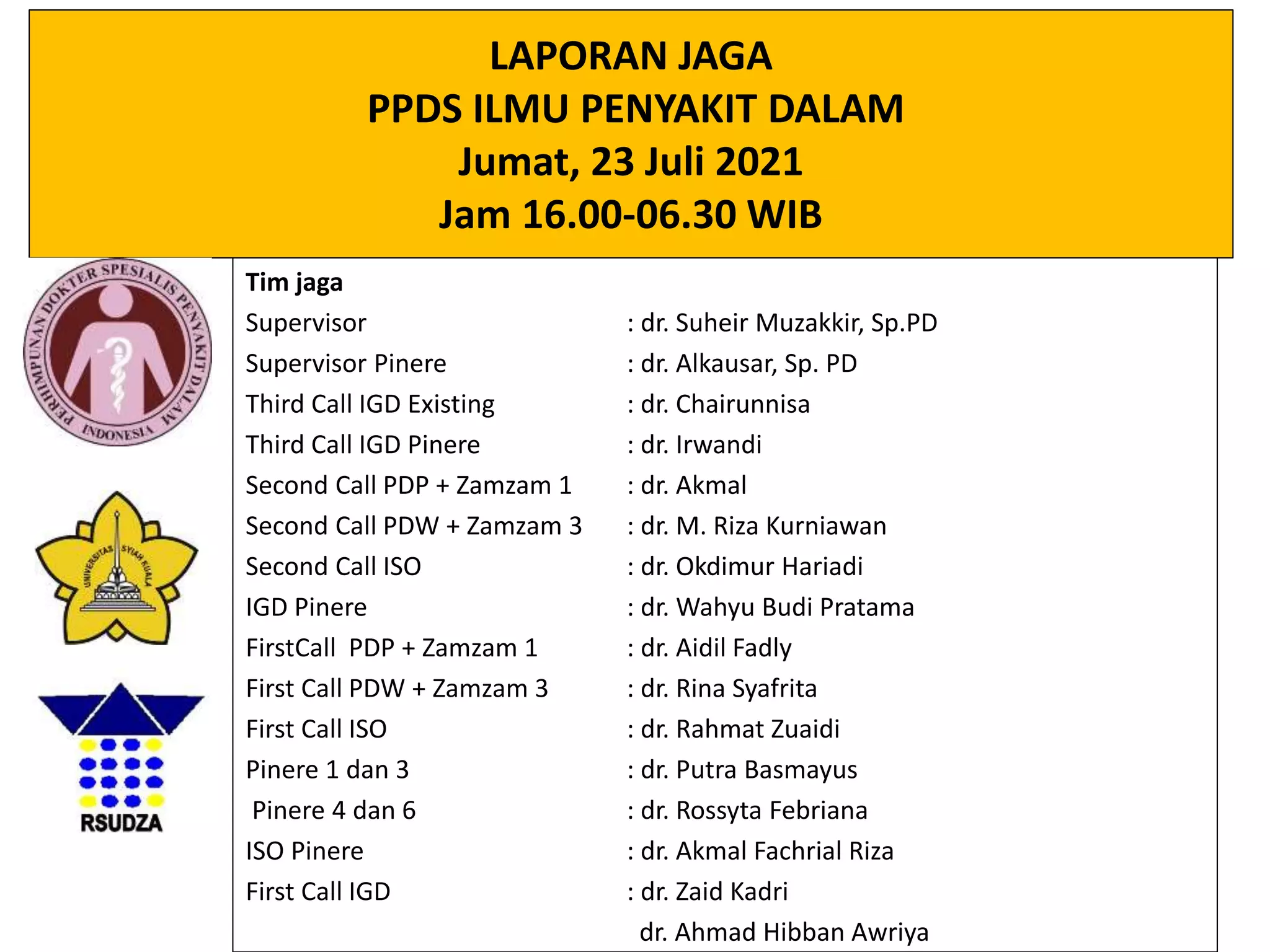 Laporan Jaga | PPTX